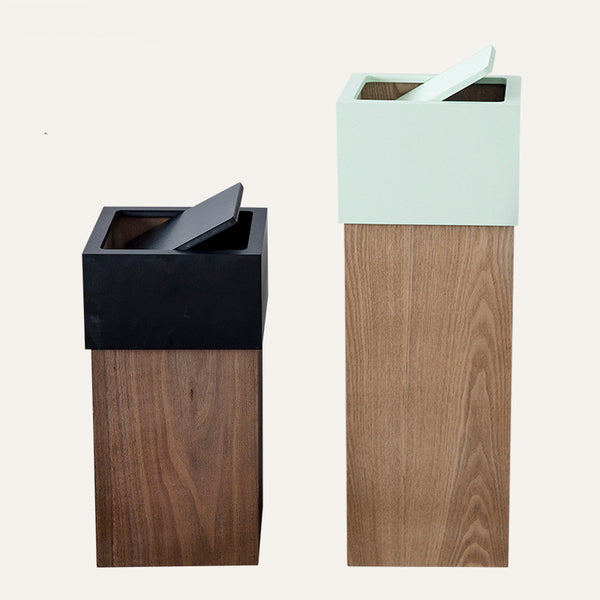 Wooden Trash Can – Treasure Island Jamaica